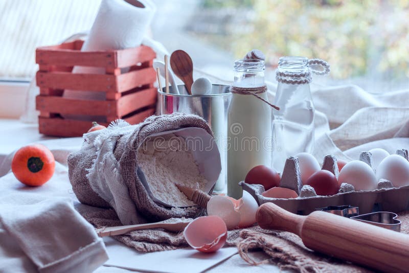 Preparation for Baking Cookies Stock Image - Image of form, paper ...