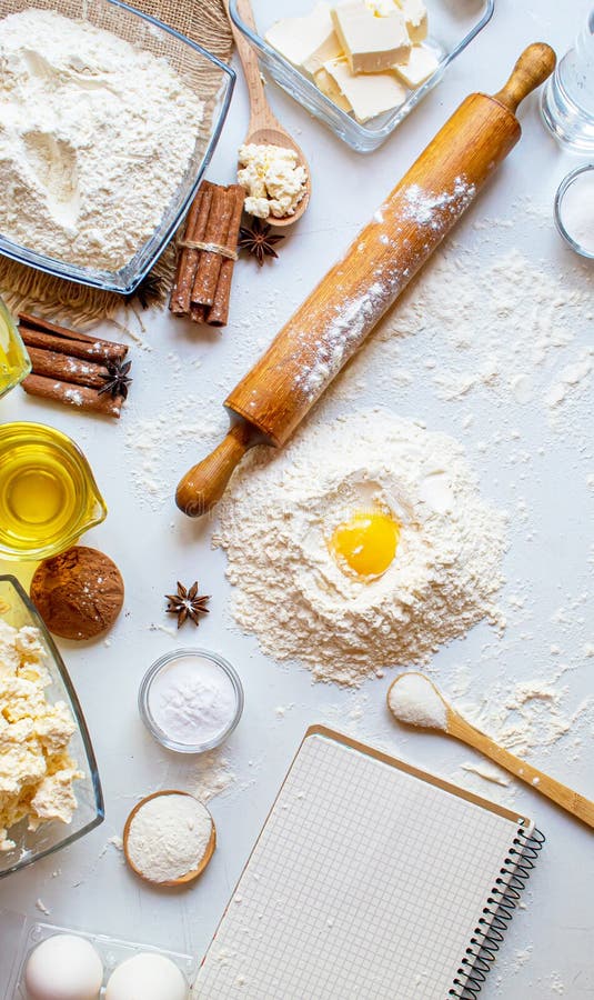 Preparation for Baking. Culinary Concept. Top View Stock Image - Image ...