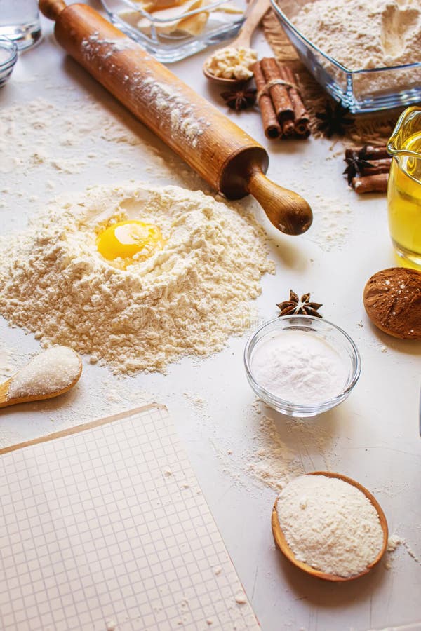 Preparation for Baking. Culinary Concept. Top View Stock Photo - Image ...
