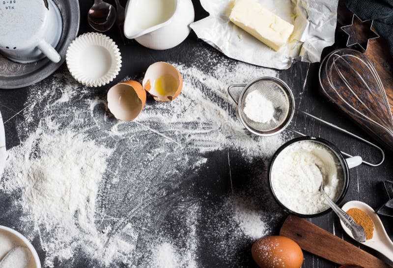 Preparation for Baking, Bake Ingredients. Stock Photo - Image of bread ...