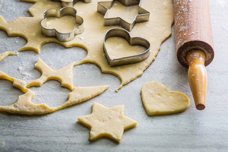 Preparation for Baking Sweet Cookies. Homemade Cookies Stock Image ...