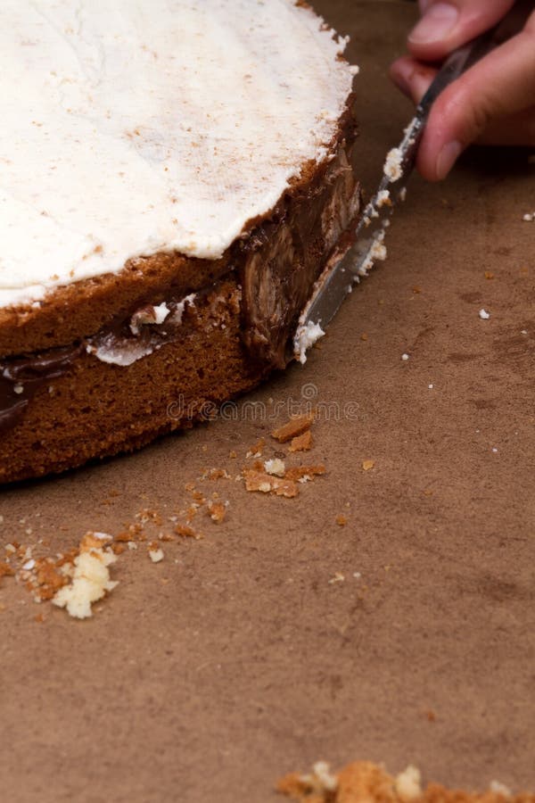 Preparation of a Fondant Cake Stock Image - Image of placing, making ...