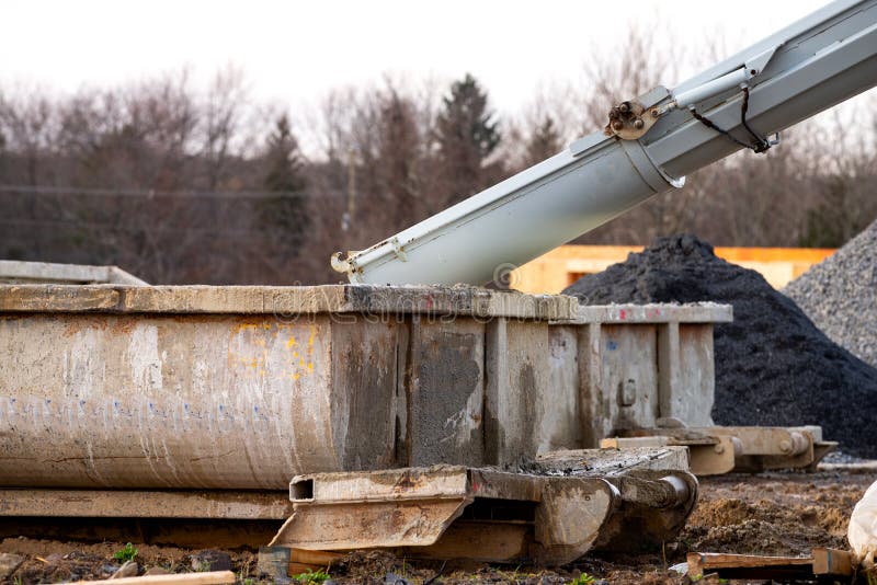 Preparation of Cement for the Foundation Stock Photo - Image of site ...