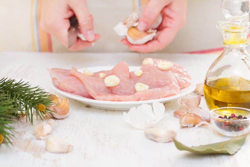Preparation chicken breast stock photo. Image of nutrition - 102202376