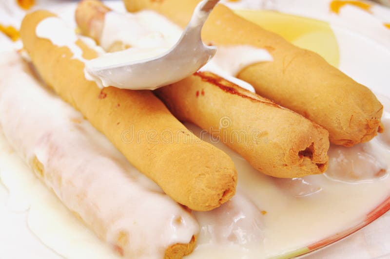 Preparation of Compound Cake Stock Photo - Image of delicious, browned ...