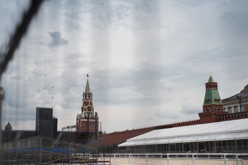 Preparation for the Concert on the Red Square in Moscow Stock Image ...
