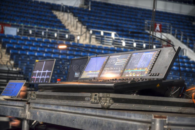 Preparation for a concert stock image. Image of production - 96602397