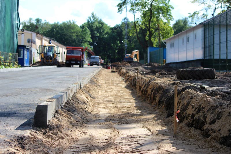 Preparation for the Construction of the Pavement from the Paving Slab ...