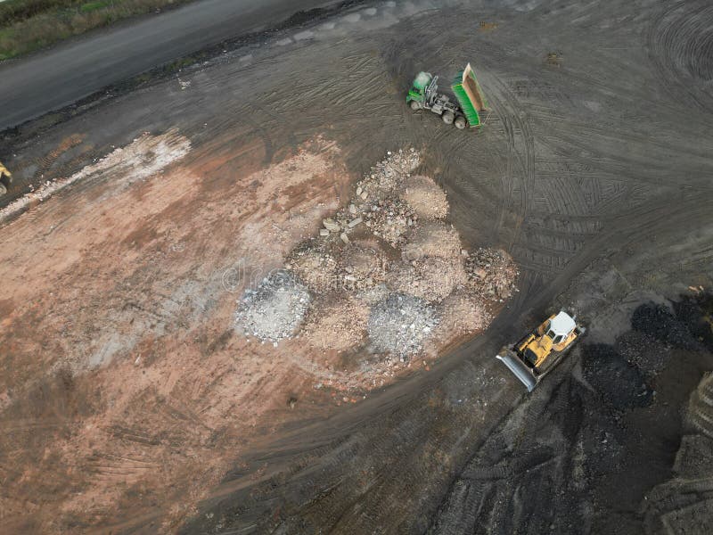 Preparation of the Construction Site, Leveling of Stock Image - Image ...