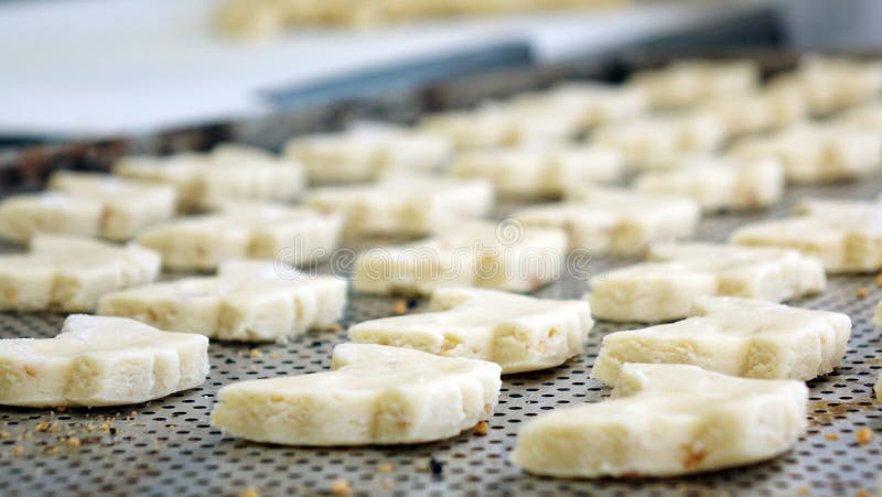 Preparation of Cookies for Baking. Cooking Process in the Kitchen Stock ...