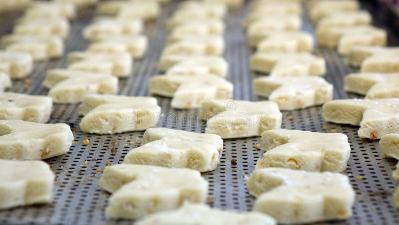 Preparation of Cookies for Baking. Cooking Process in the Kitchen Stock ...