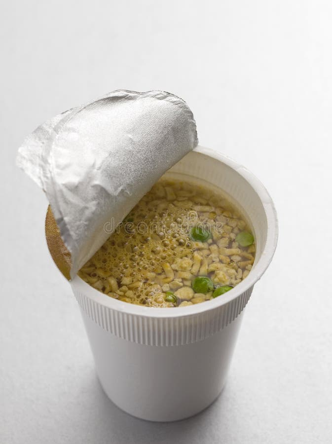Preparation of Cup Noodles. Conceptual Image Stock Image - Image of ...