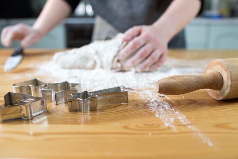 Preparation Delicious Cookie. Stock Image - Image of decoration, home ...