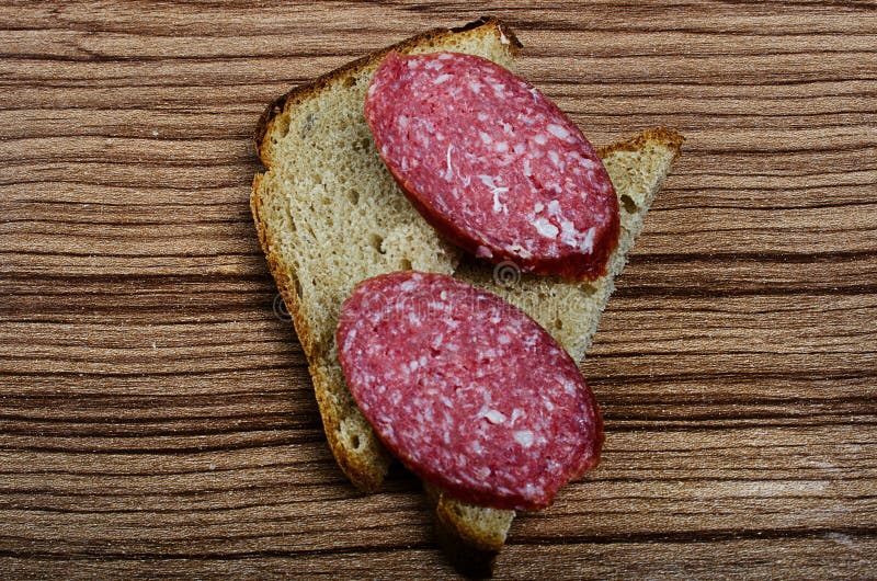 Cold Cuts with Sausage and Bread Stock Image - Image of food, assorted ...