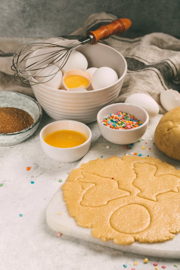 Preparation of Easter Cookies Stock Image - Image of bakery ...