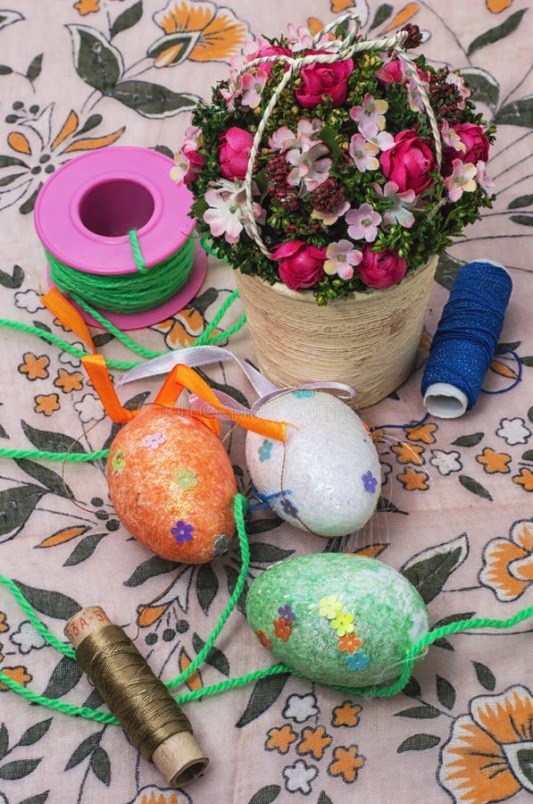 Preparation of Easter Decorations Stock Image - Image of exercise ...