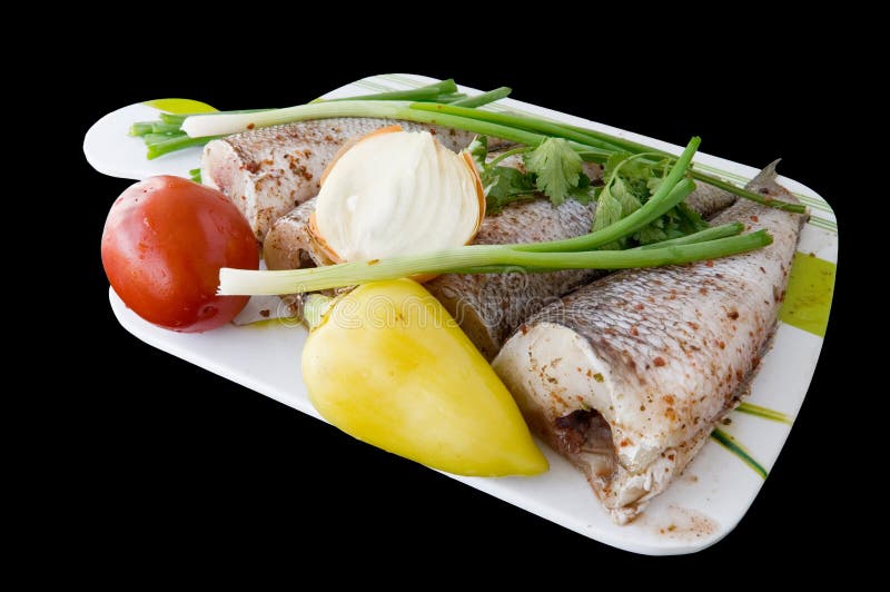 Preparation of fish stock photo. Image of parsley, white - 11080414