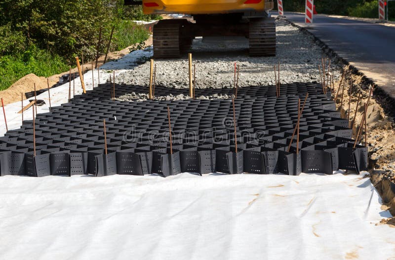 Preparation of the Foundation for the Road Using Geotextile and Geogrid ...