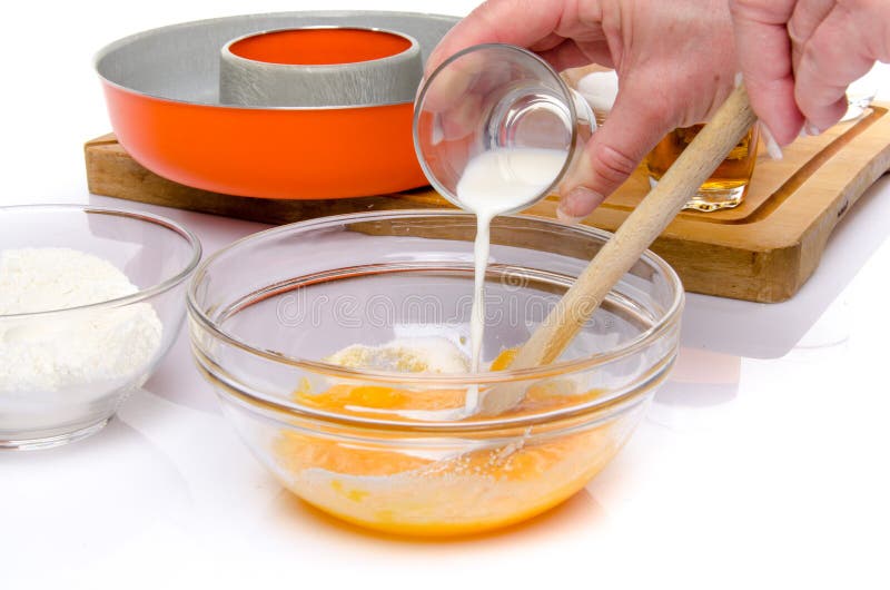 Preparation of a French Ring Cake, Named Savarin Stock Image - Image of ...