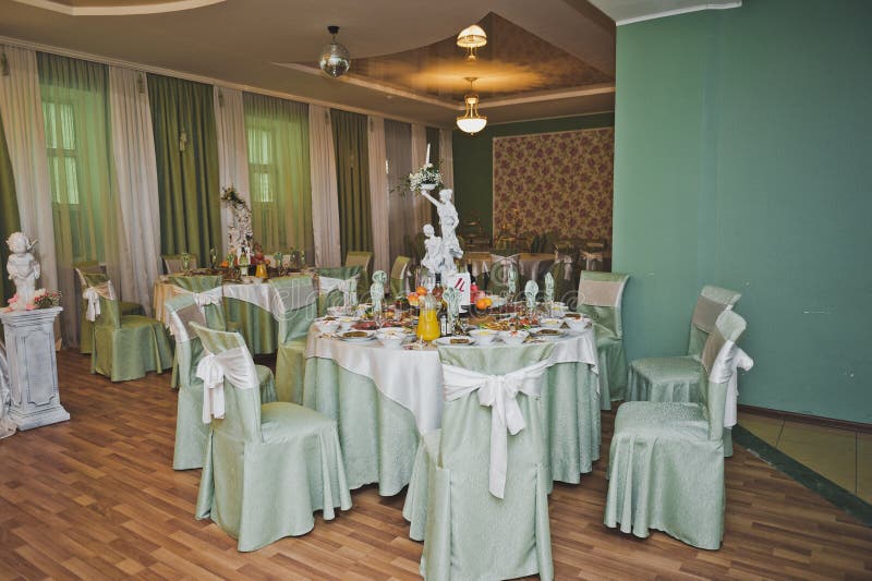 Festive Hall is Decorated with Flowers and Cloth 7800. Stock Image ...