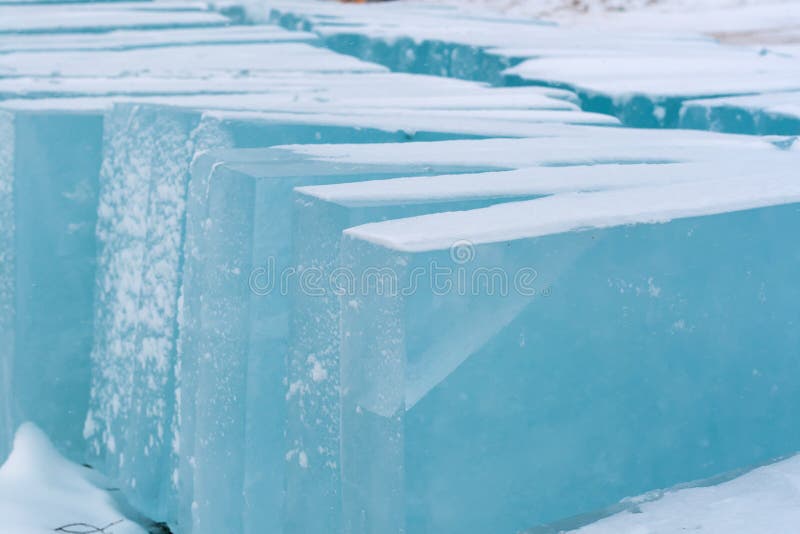 Preparation of Ice Blocks To Create Ice Sculptures for the New Y Stock ...