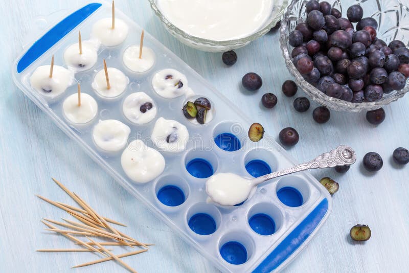 Preparation of ice cream stock photo. Image of fruity - 93870366