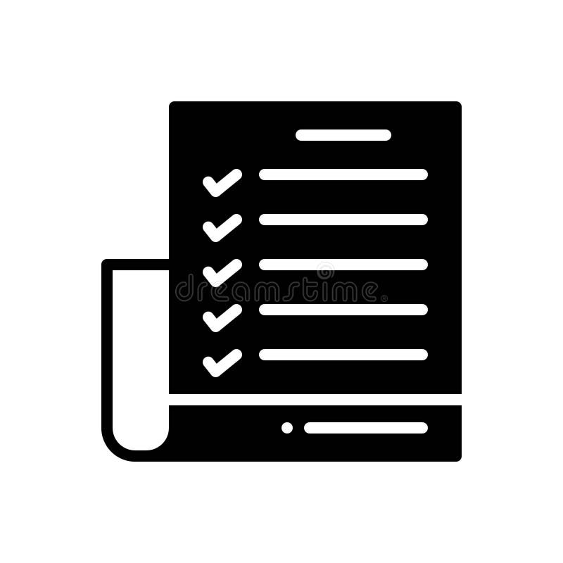 Black Solid Icon for Preparation, Disposition and Activity Stock Vector ...