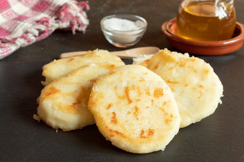 Crunchy and Fluffy Corn Arepas Stock Image - Image of lunch, arepa ...