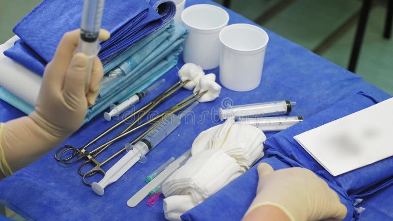 Preparation of Instruments on the Sterile Table in the Operating Room ...
