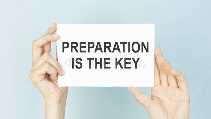 PREPARATION is the KEY Plan BE PREPARED Concept Stock Image - Image of ...