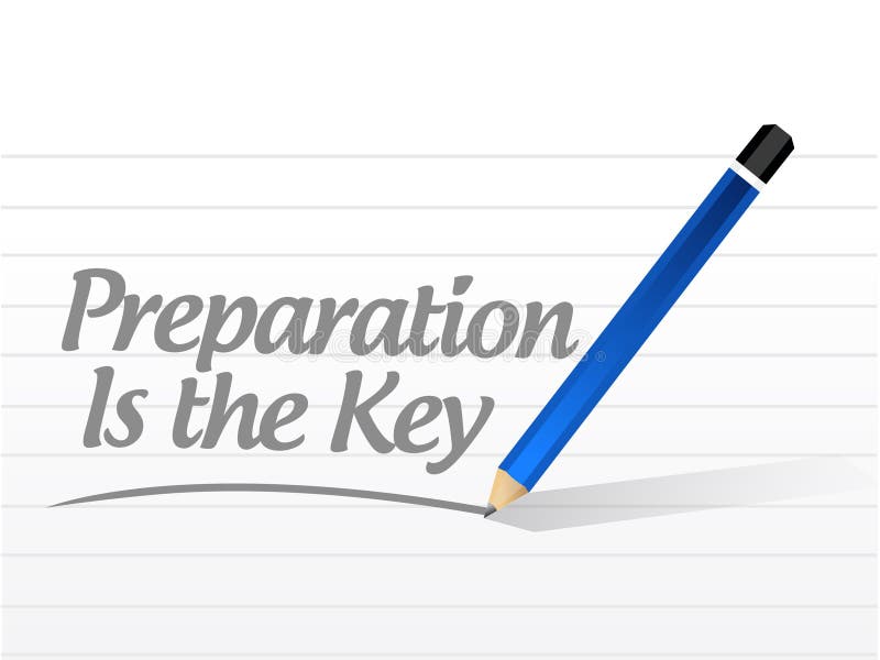 Preparation is the Key Quote Sign Concept Stock Illustration ...