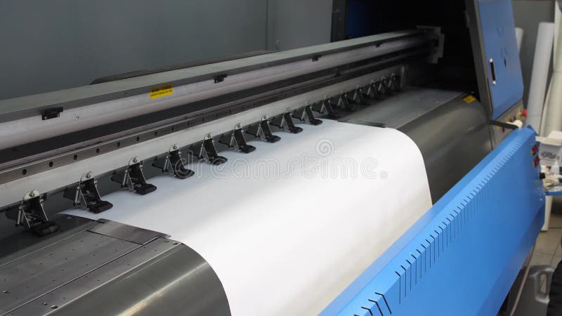 Large Format Printer Printing Stock Video - Video of blueprint ...