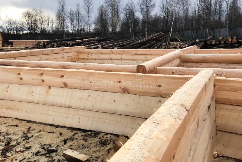 Preparation of Logs for the Assembly of Structure. Materials for Stock ...