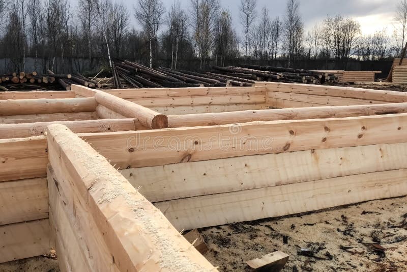 Preparation of Logs for the Assembly of Structure. Materials for Stock ...