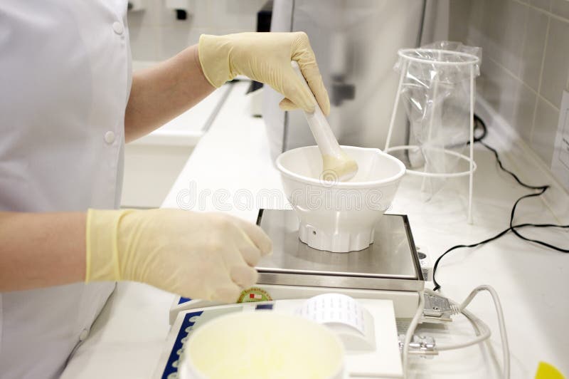Preparation of a Medicine in a Laboratory Stock Image - Image of ...