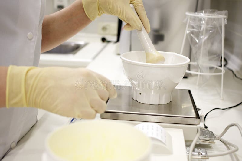 Preparation of a Medicine in a Laboratory Stock Image - Image of ...