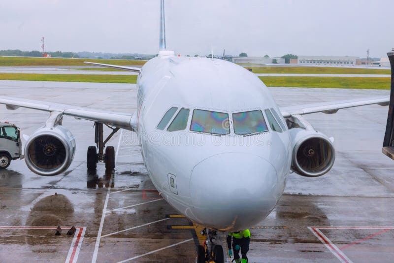 In Preparation for Next Takeoff, Ground Services Team is Servicing ...