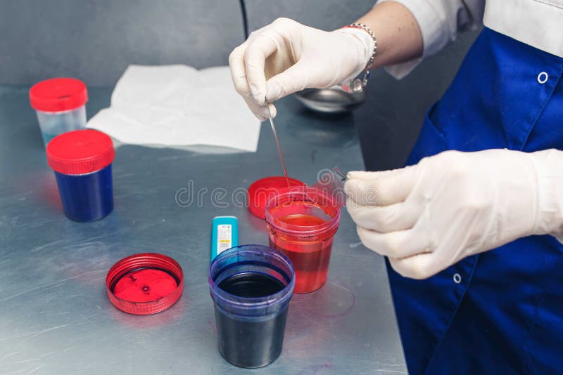 Preparation of Plates in Microbiological Laboratory. Sowing Plates ...