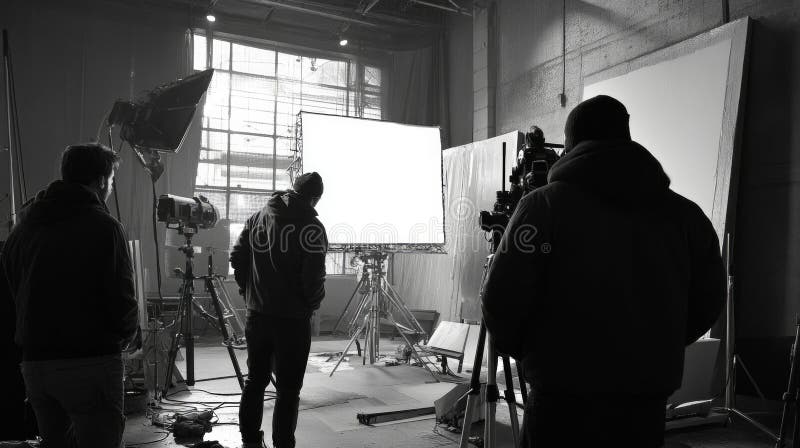 Preparation for a Practical Effects Setup in a Studio with Lighting ...