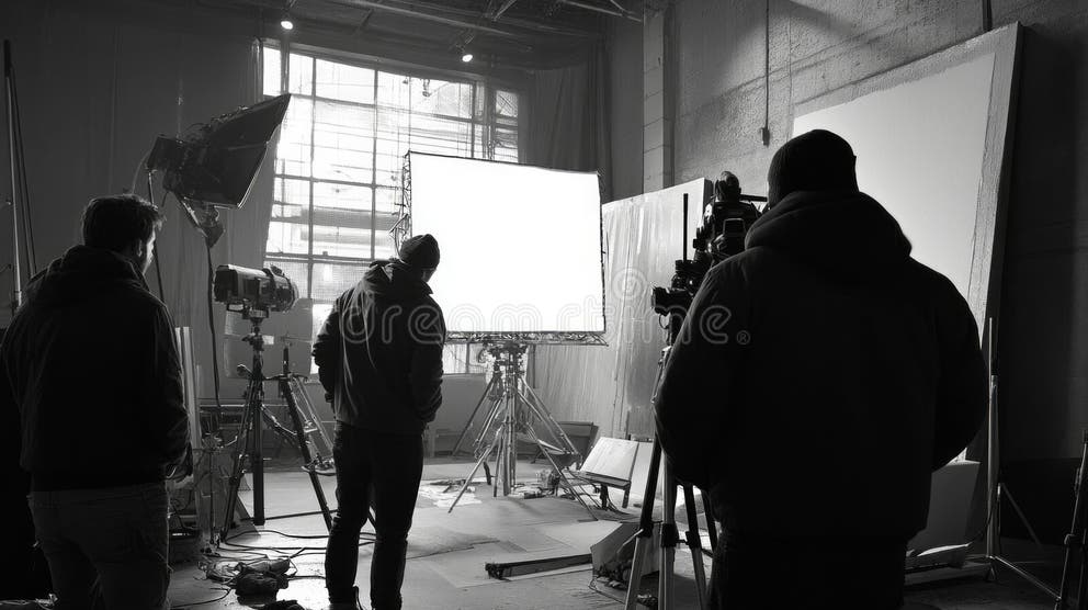 Preparation for a Practical Effects Setup in a Studio with Lighting ...