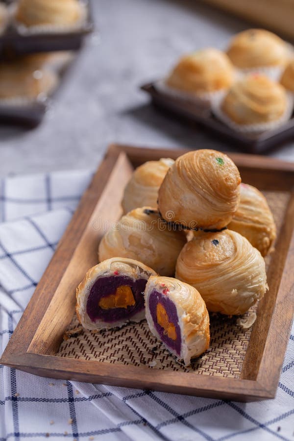 Preparation of Puff Pastry Dough for the Fried Chinese Pastry Stock ...
