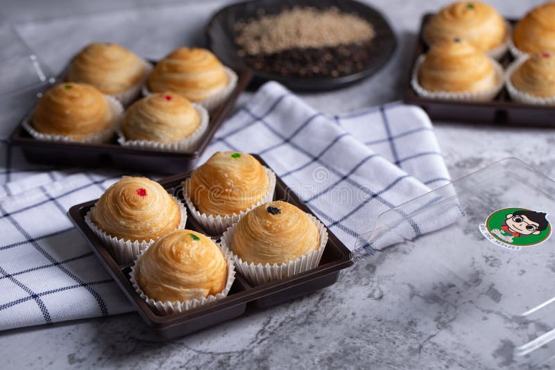 Preparation of Puff Pastry Dough for the Fried Chinese Pastry Stock ...