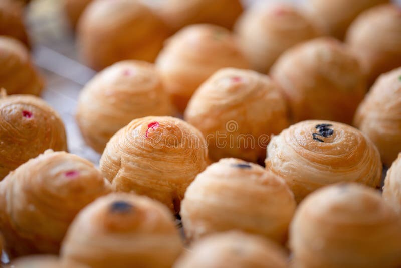 Preparation of Puff Pastry Dough for the Fried Chinese Pastry Stock ...