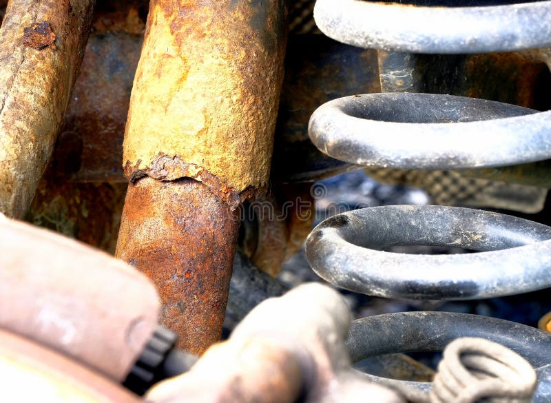 Preparation for Replacing the Old Shock Absorber on the Car Stock Image ...