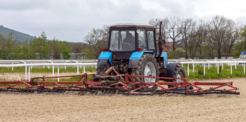 Preparation of the Sandy Race Track Stock Image - Image of pyatigorsk ...