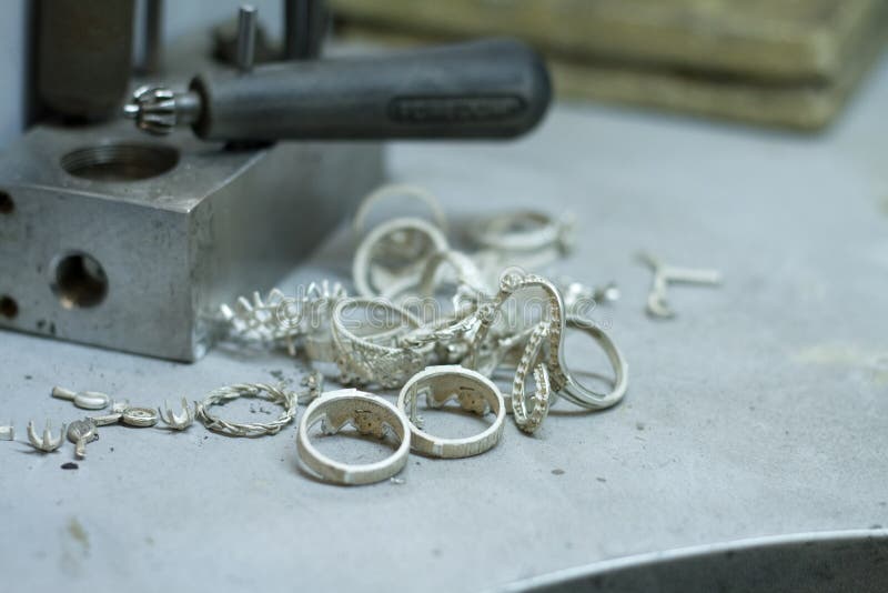 Preparation for Smelting Silver Jewelry in a Workshop for the Manual ...