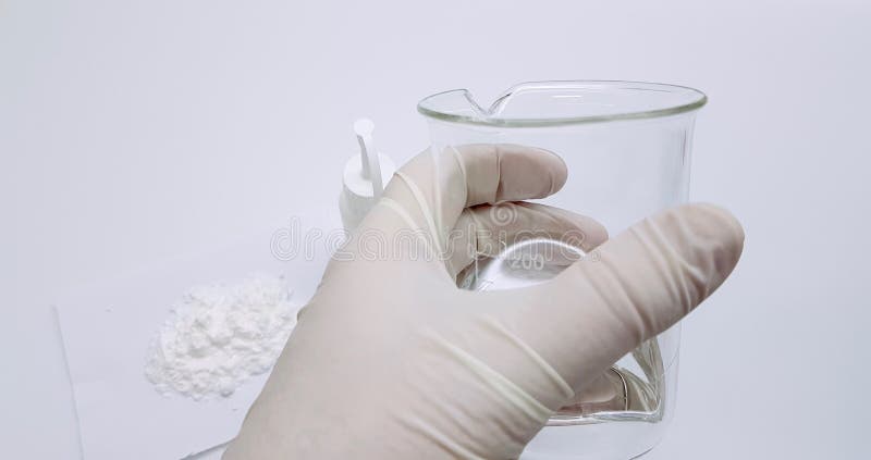 Preparation of a solution stock photo. Image of test - 137948378