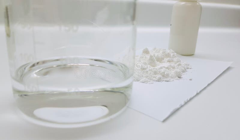 Preparation of a solution stock image. Image of erlenmeyer - 137948437