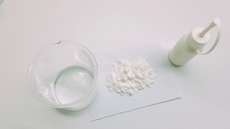 Preparation of a solution stock photo. Image of flask - 137948436