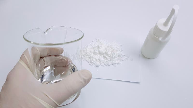 Preparation of a solution stock photo. Image of glass - 137948438